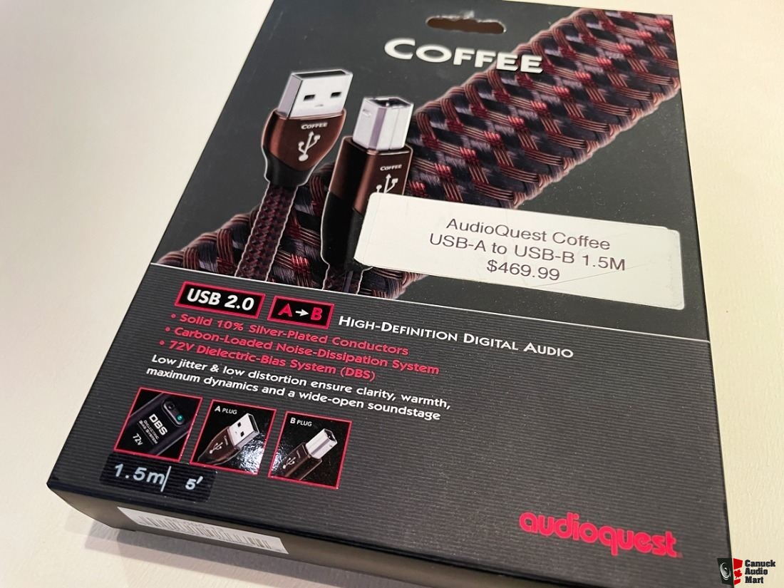 AudioQuest Coffee USB A to USB B Digital Cable 1.5M Photo #3559122 - UK ...