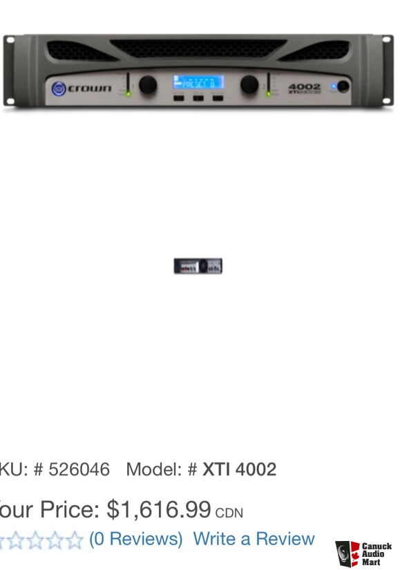 CROWN by Harman Kardon XTI4002 Power Amp Pro Amplifier Photo #3562006 ...