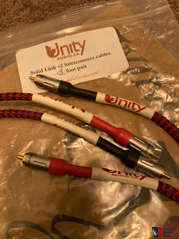 Unity Audio Solid Link v2 interconnect cables - 3 foot For Sale ...