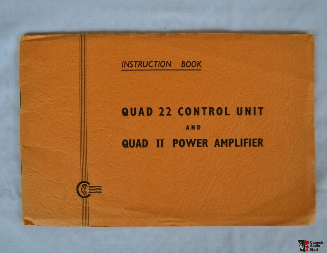Quad 22 Control Unit, Quad II Power Amp Instruction Book For Sale ...