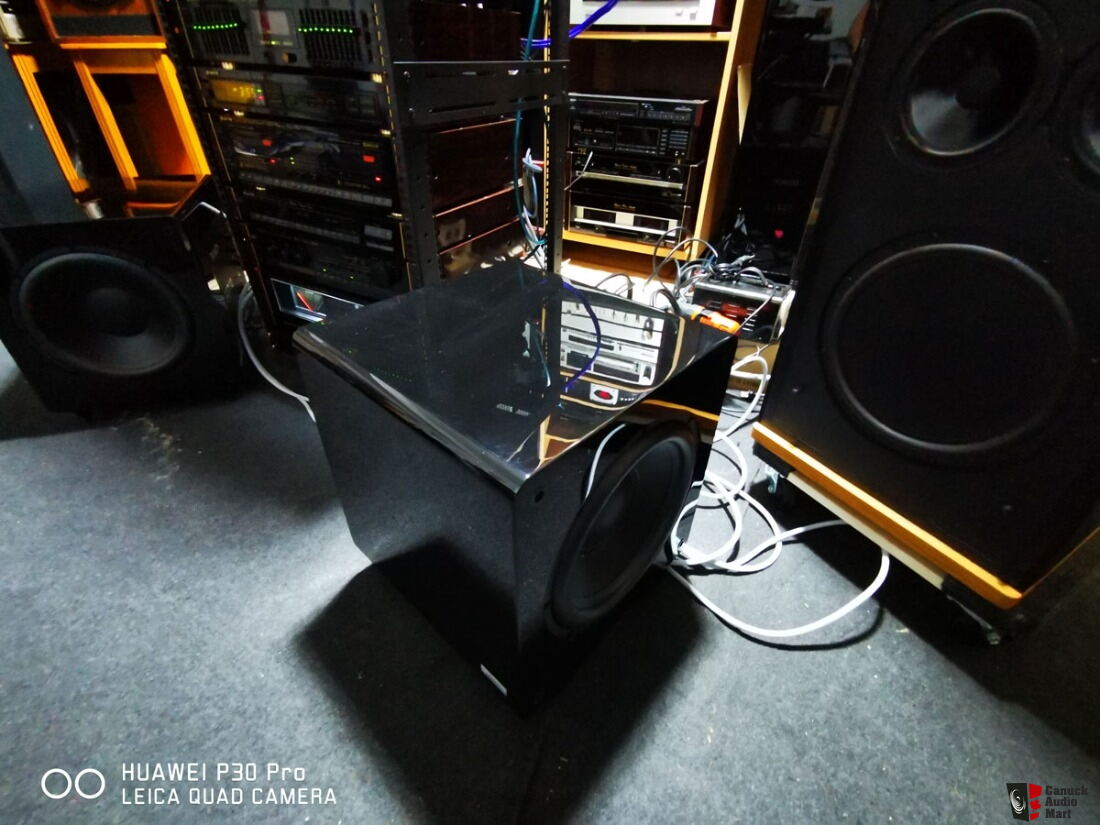 Tannoy TS2.12 12" Active/Passive 500W High-Gloss Subwoofer, Pair Photo ...