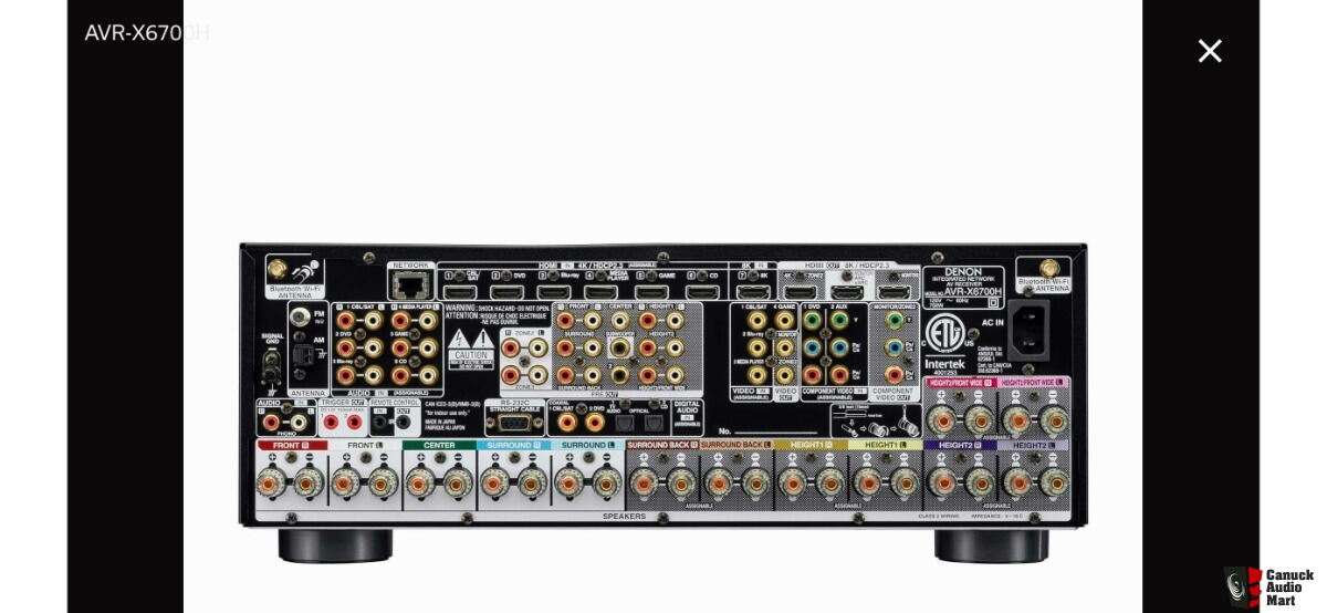 Denon AVR-X6700H 11.2 Ch 8K AV Receiver with 3D Audio, HEOS Built-in ...