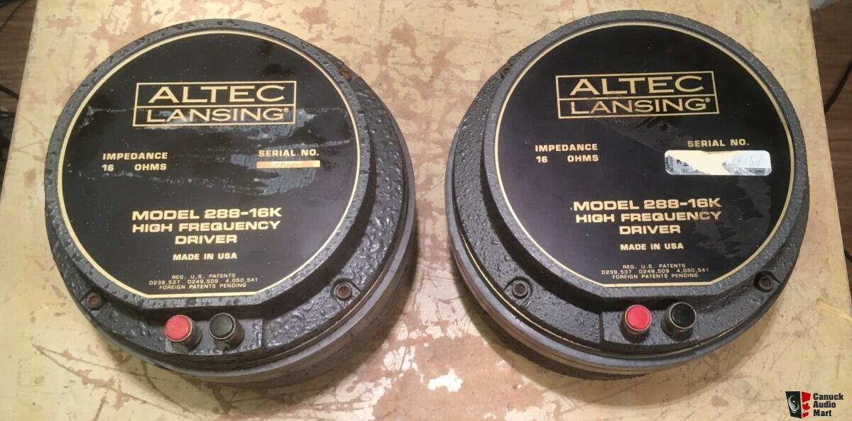 Pair of Altec Lansing 288-16K High Frequency Drivers Photo #3599202 ...