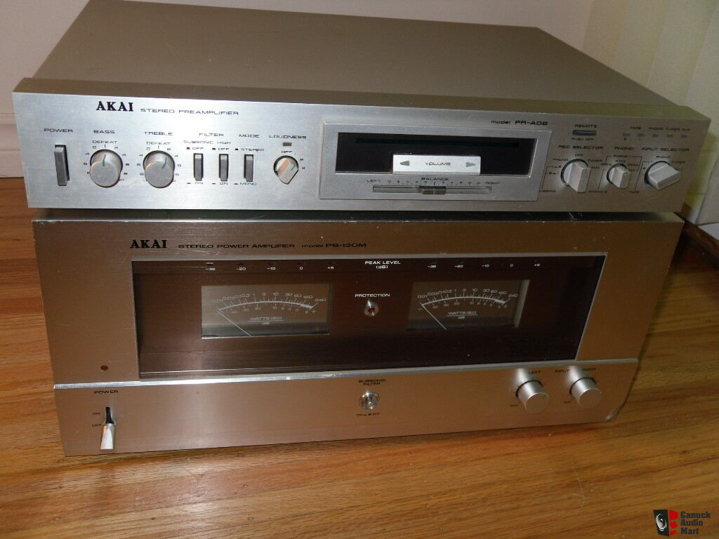 RARE VINTAGE AKAI PS-120M MONSTER 120wpc POWER AMP w/PR-A06 Pre-AMP ...