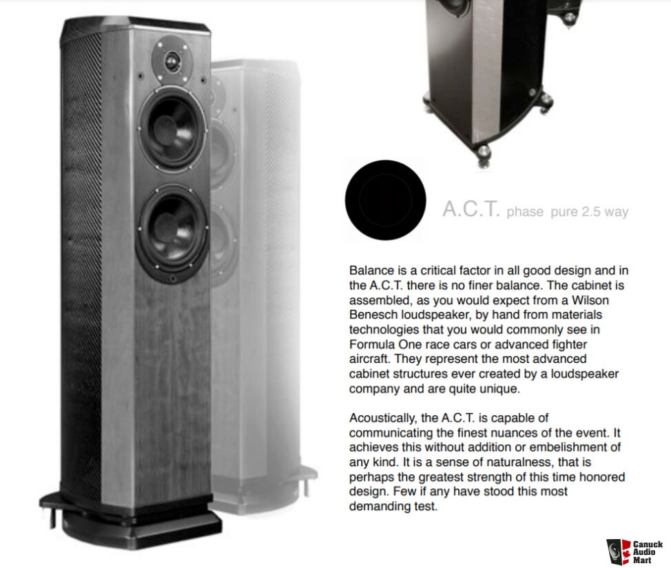Wilson Benesch ACT (odyssey range) ~~ Stereophile Class A ~~ Photo ...