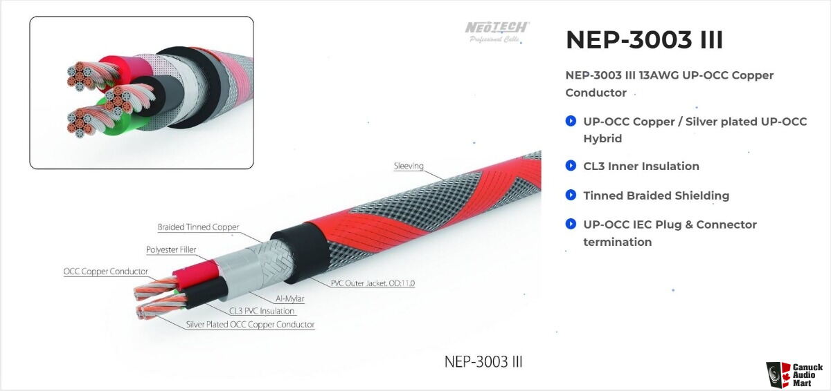 Neotech NEP-3003 MKIII AC Power Cables Photo #3654984 - UK Audio Mart