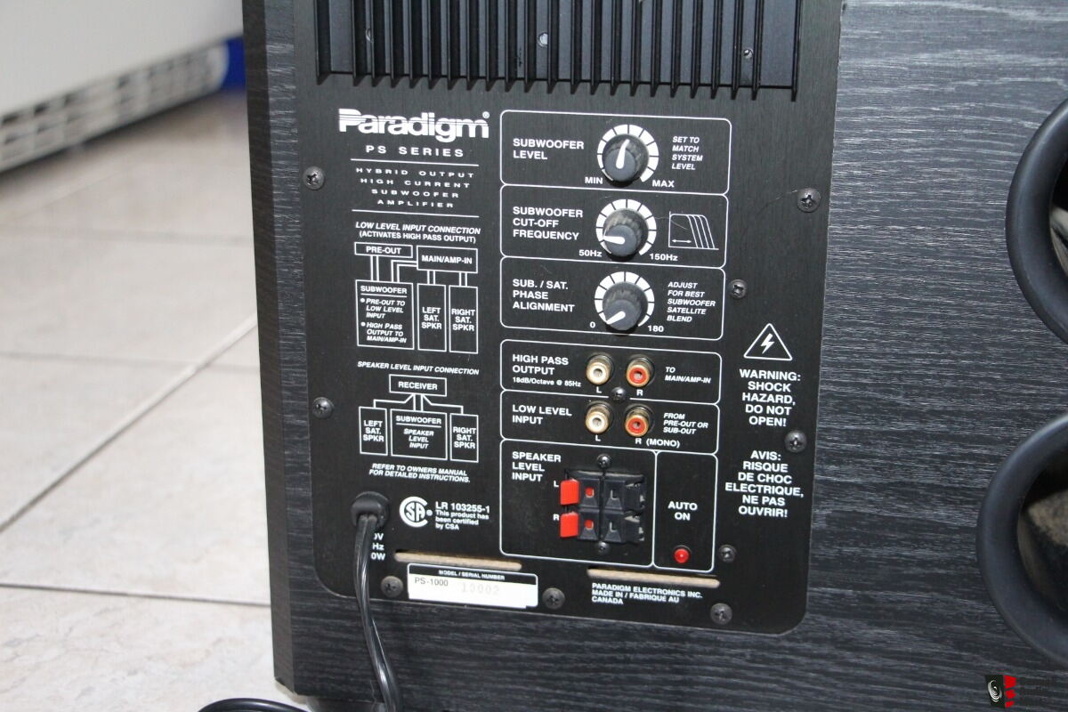 Paradigm PS-1000 subwoofer Photo #3667651 - UK Audio Mart