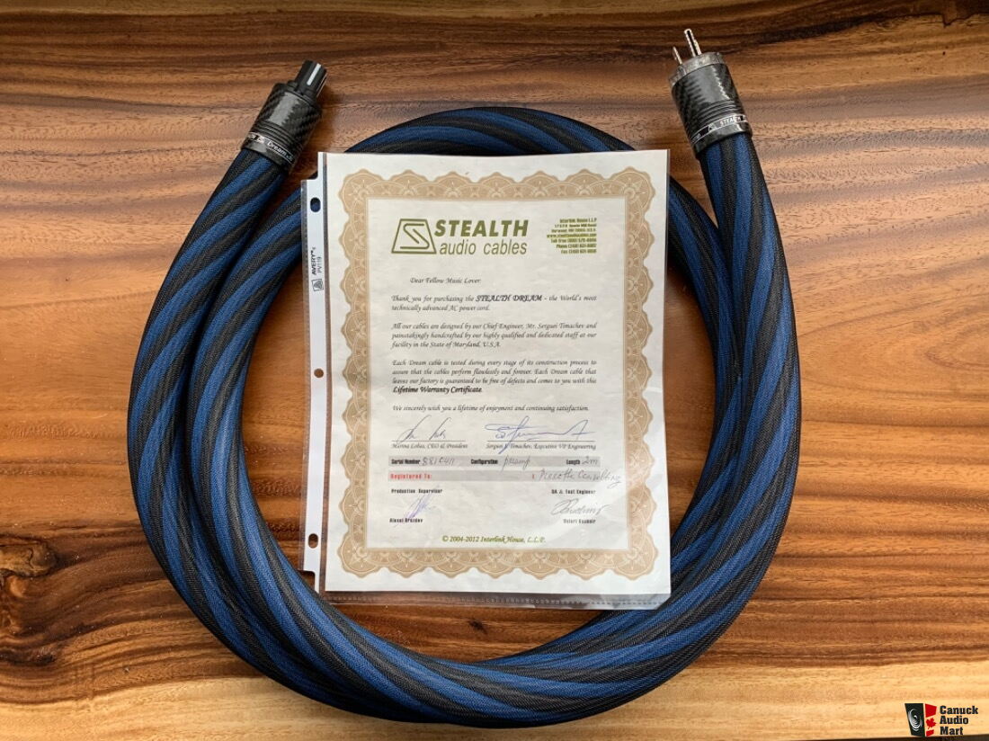 Stealth Dream V10 Power Cord Photo #3677044 - Canuck Audio Mart