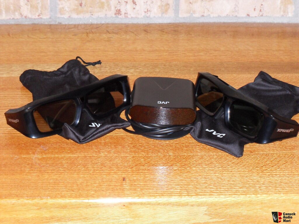 jvc 3d emitter pk-em1 + 2 pair of 3d active glass For Sale - Canuck ...