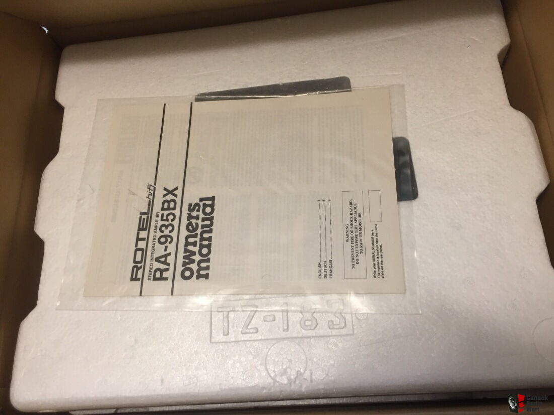 Rotel Classic RA-935BX Integrated For Sale - Canuck Audio Mart