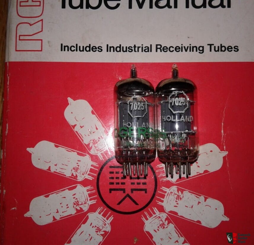 Philips Herleen 7025 Twin Triode Tubes Matched Pair matched sections ...