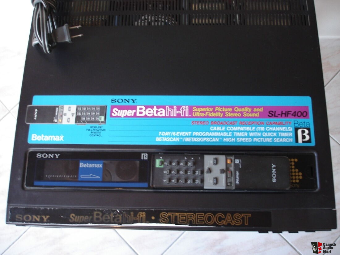 Sony Beta VCR SL-HF 400 For Sale - Canuck Audio Mart
