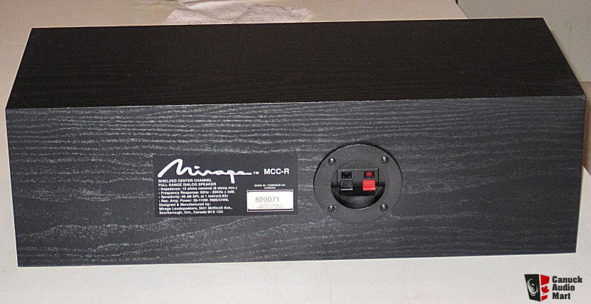MIRAGE MCC-R Shielded Center Channel Full Range Dialog Speaker Photo ...