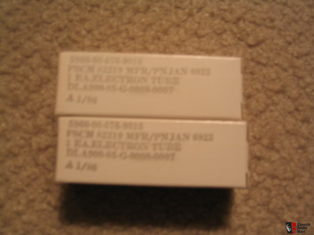 Pair of JAN-Philips 6922 Low Noise Tubes For Sale - Canuck Audio Mart