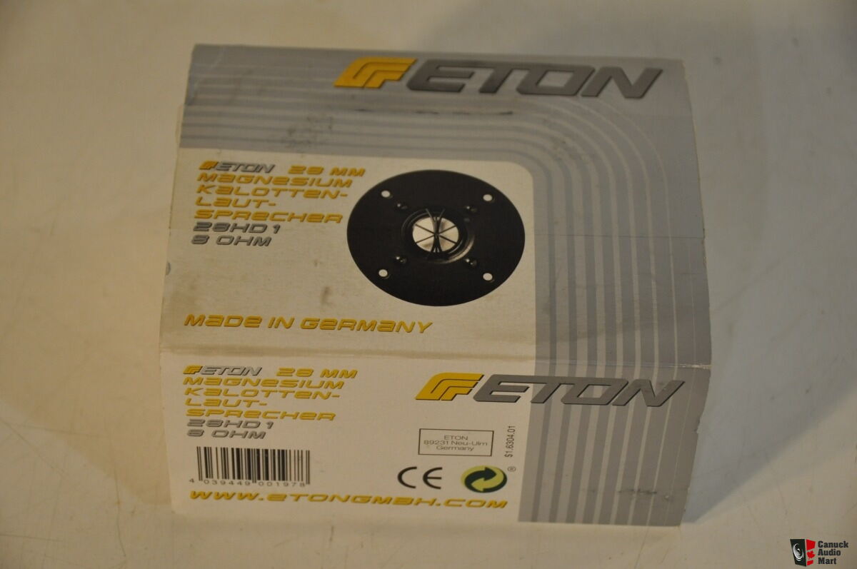 New Audiophile ETON 28HD1/A8 Symphony Magnesium Dome Tweeter Photo ...