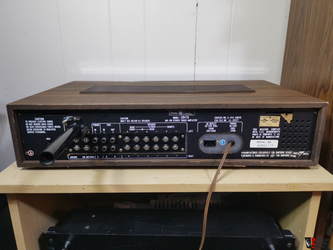 Extremely Rare Vintage Sears AM/FM Stereo Amplifier Model-28470 Photo ...