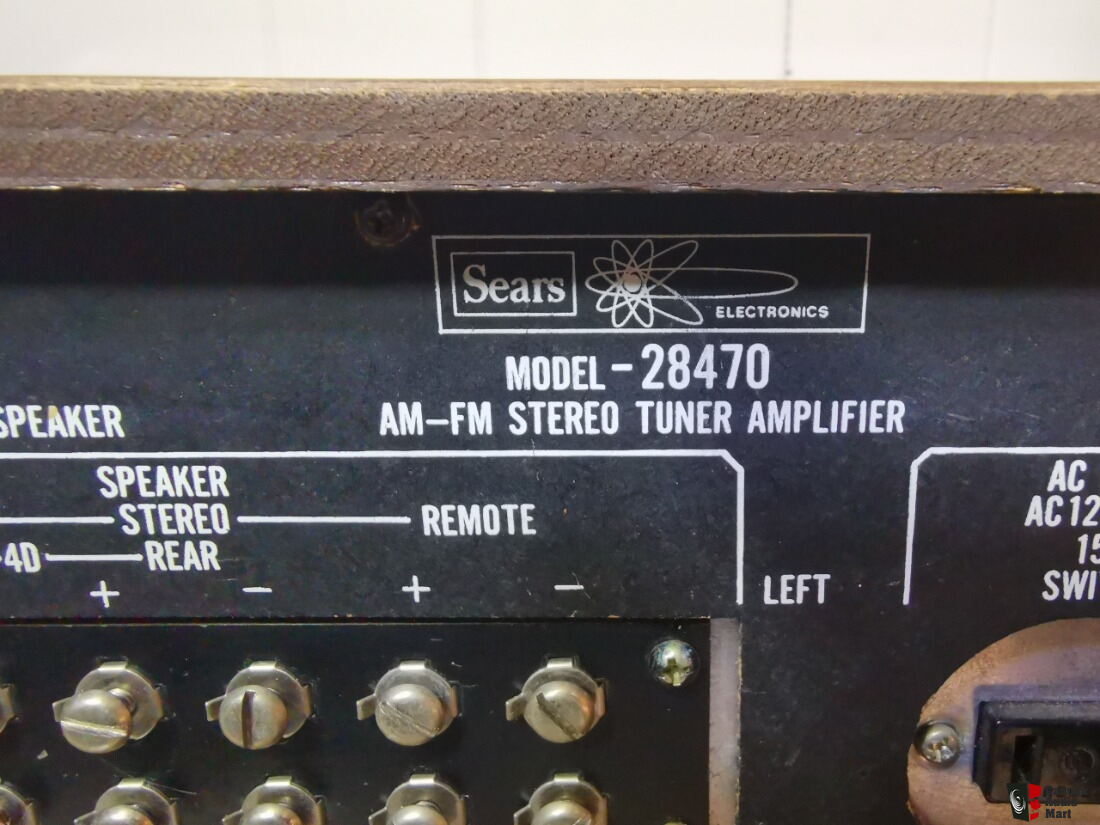 Extremely Rare Vintage Sears AM/FM Stereo Amplifier Model-28470 Photo ...