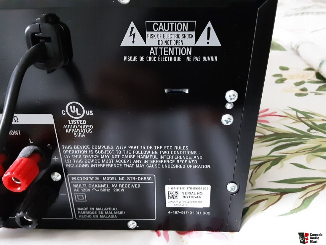 Sony STR-DH550 AVR Photo #3716716 - Aussie Audio Mart