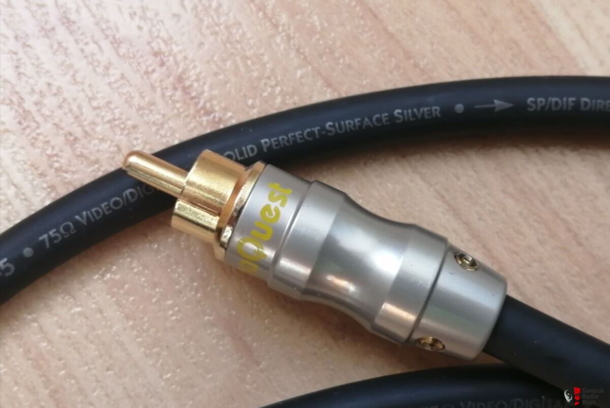 Audioquest VSD-5 pure solid silver Coaxial digital cable with all RCA ...