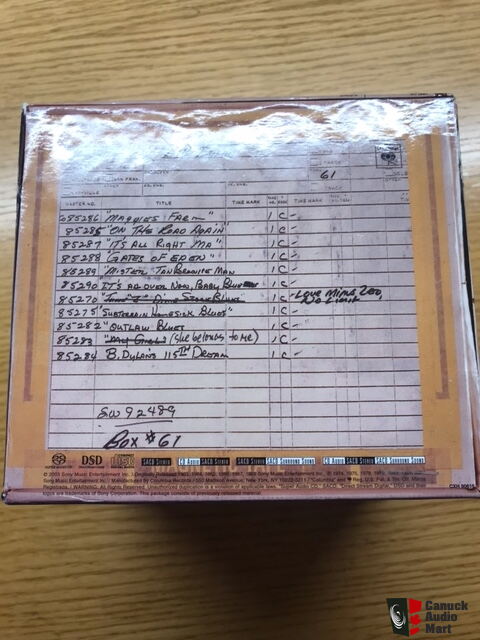 Bob Dylan SACD Box Set ... Sale Pending Photo #3727775 - UK Audio Mart