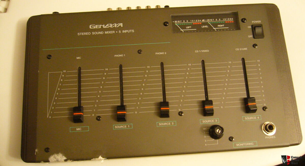 Genexxa Stereo Sound Mixer - 5 Inputs For Sale - Canuck Audio Mart