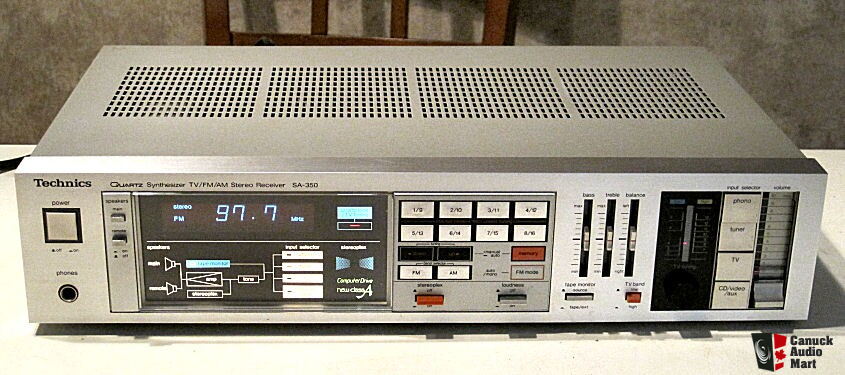 Vintage Technics SA-350 TV AM FM Stereo Receiver 40 watts / channel ...