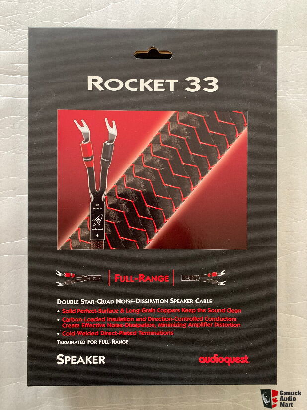 Audioquest Rocket 33 Speaker Cables - 8ft pair For Sale - Canuck Audio Mart