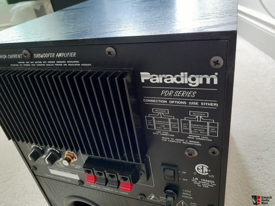 Excellent Paradigm 8" PDR-8 V.2 270 Watts Peak Front-Firing Subwoofer ...