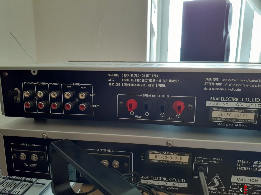 Rare and Classic Akai Integrated Amplifier AM-U110 and matching Tuner ...