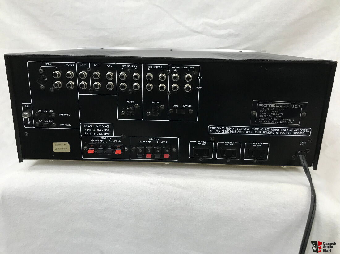 Rotel RA-1312 Stereo Integrated Amplifier Photo #3816850 - Canuck Audio ...