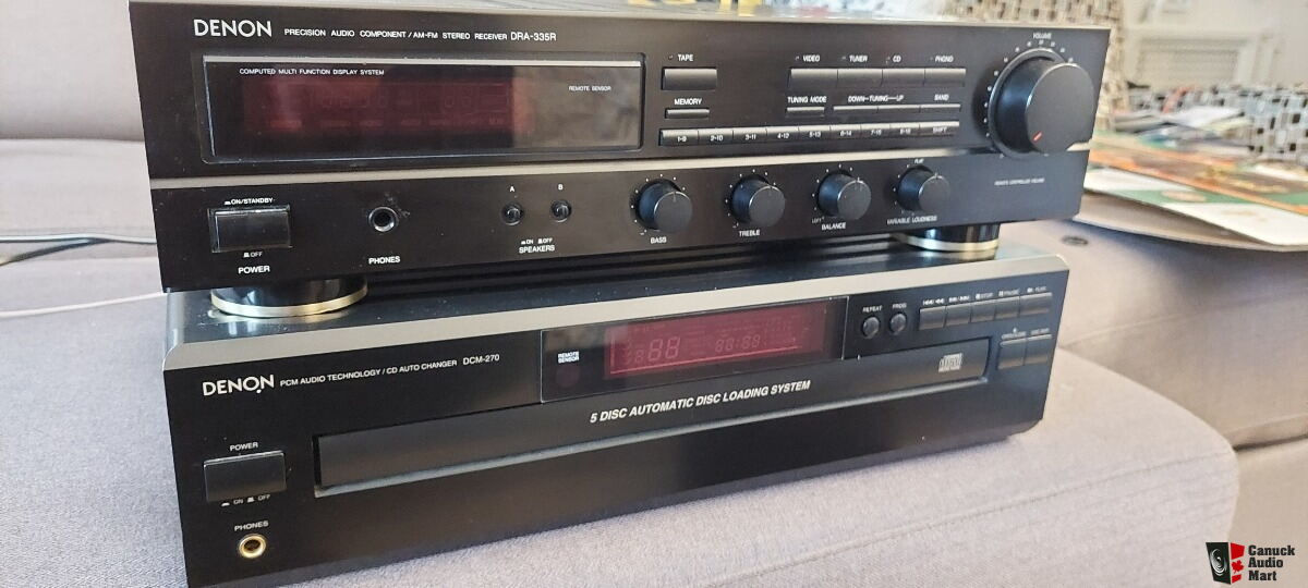 Denon DRA-335R receiver and DCM-270 5 disc CD player with remotes For ...