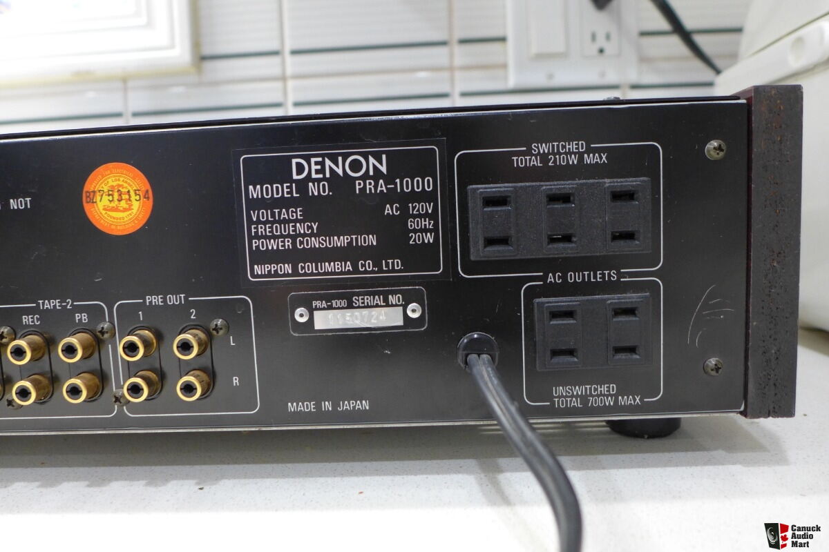 Denon Percision Audio Preamp PRA-1000 MC/MM Phono CD Preamp Photo ...