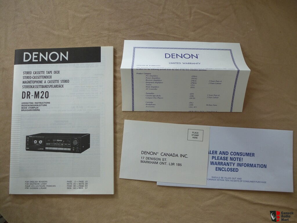 Denon DRM-20 3 Head Cassette Deck - Parts or Repair - Pending to Clem ...