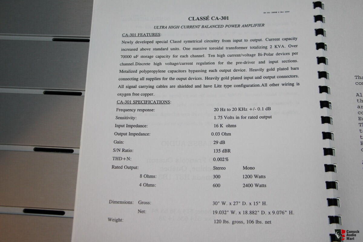 Classe CA-301 amplifier Photo #3838013 - UK Audio Mart