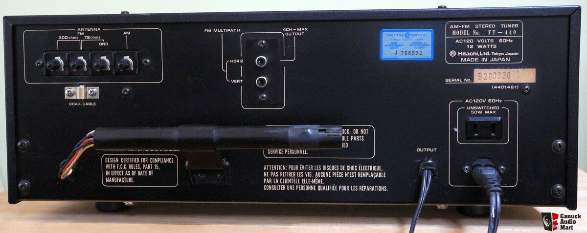Hitachi FT-440 AM/FM Stereo Tuner Photo #3846292 - US Audio Mart