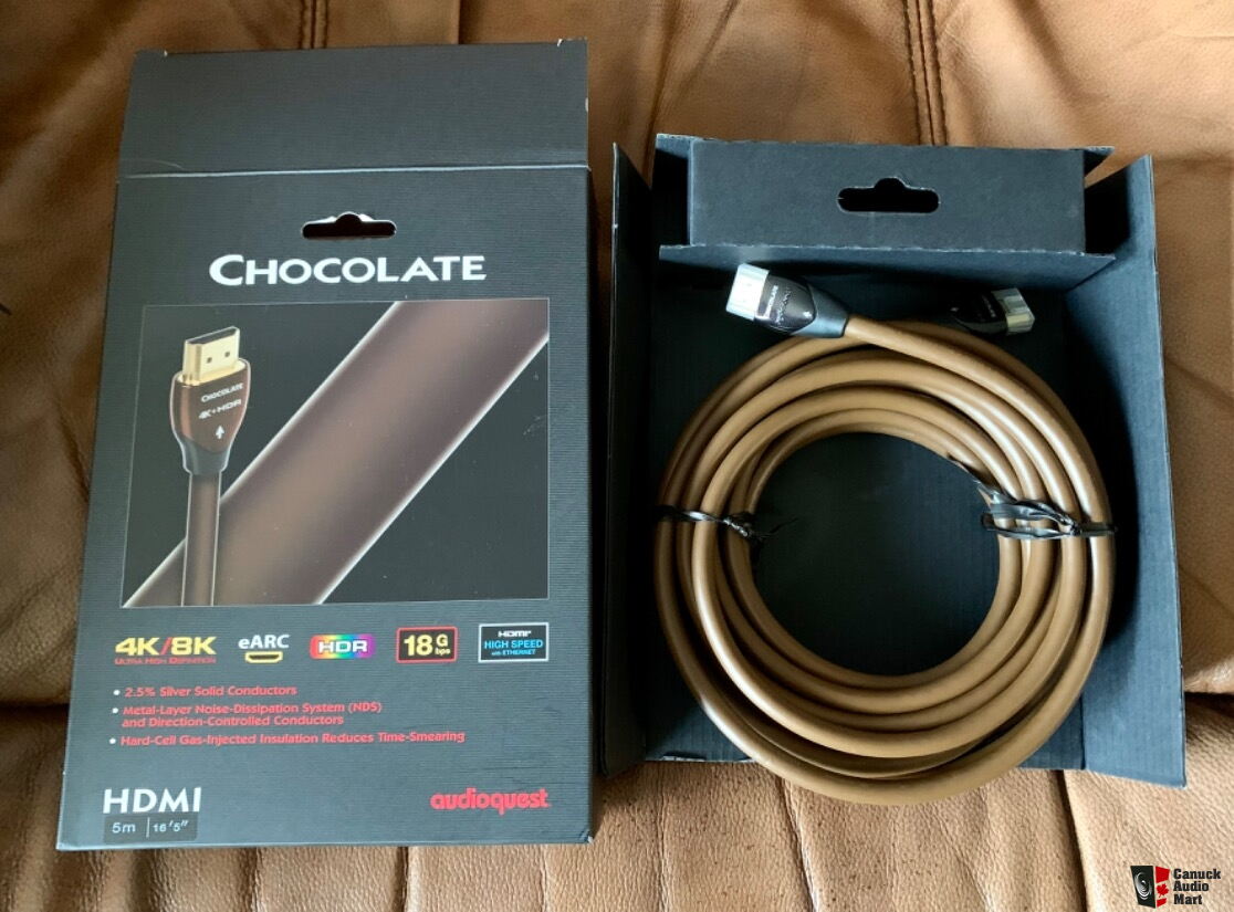 AudioQuest Chocolate HDMI 2.0 Cable (5m) Like New For Sale - Canuck ...