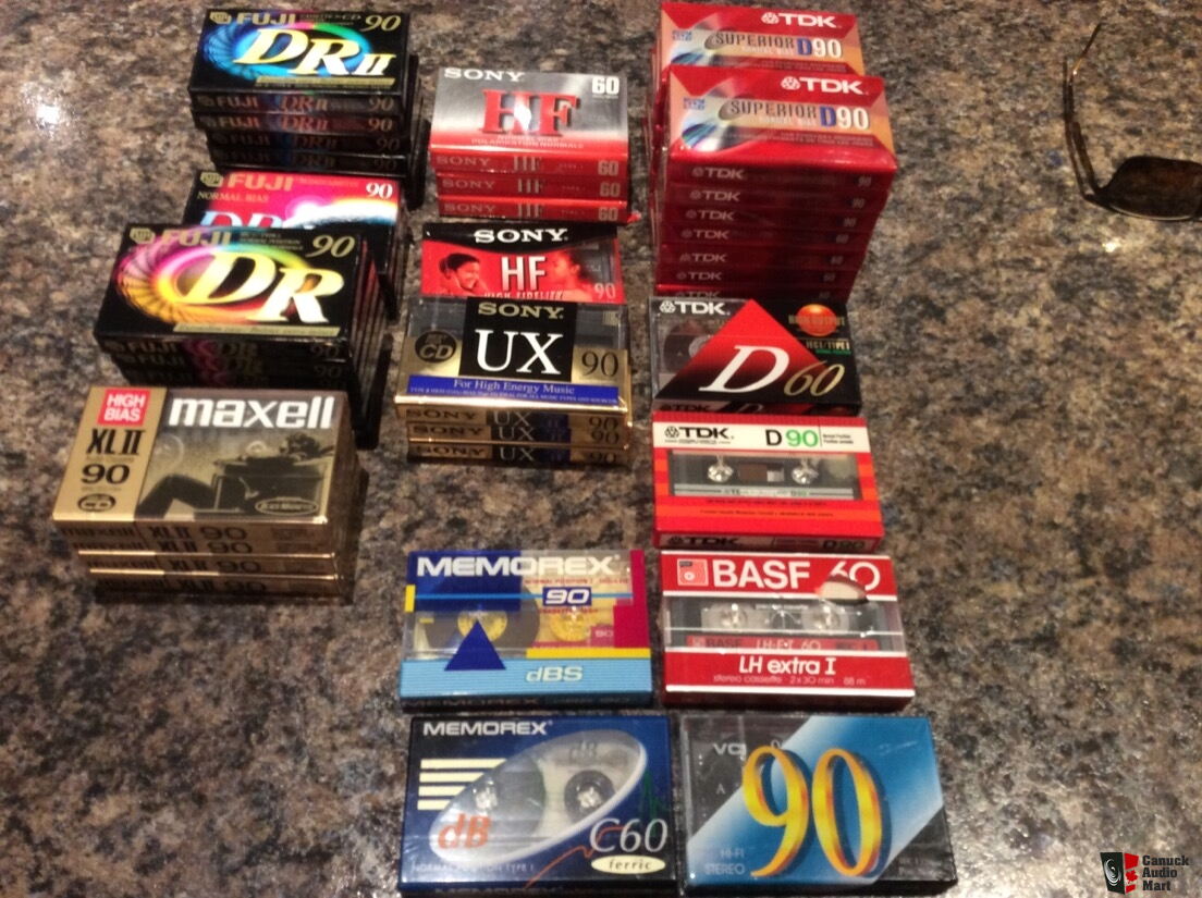 CASSETTE TAPES, NEW, factory sealed, assorted grouping (45 cassettes ...