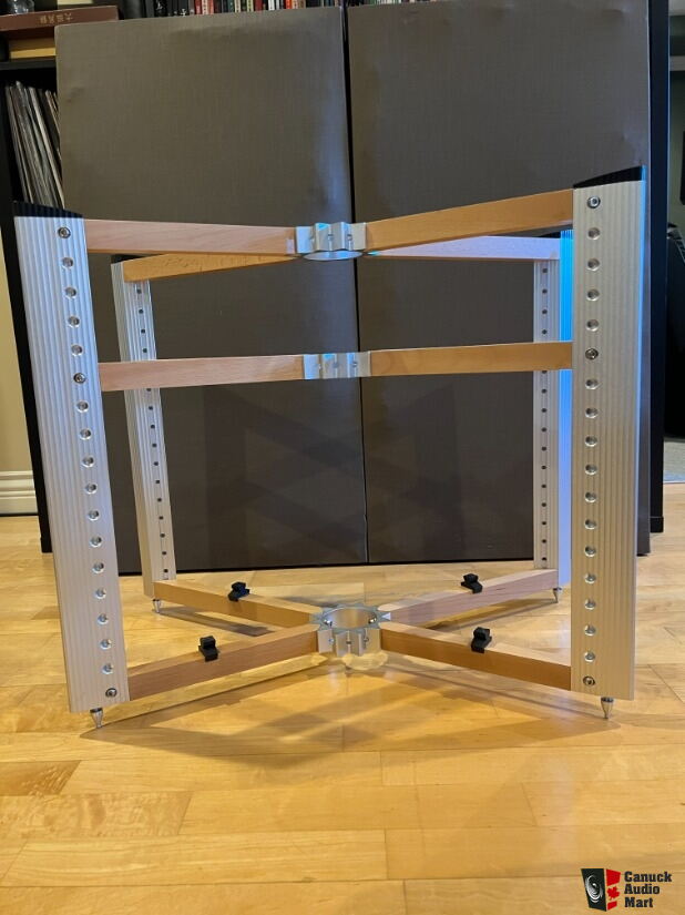 Beautiful Classic Solid Aluminum & Wood Hi Fi Rack For Sale - Canuck ...