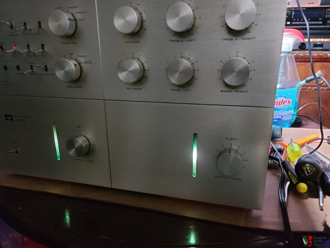 Vintage Caz-Tech SPA 2 Preamplifier and A-250 Power Amplifier. Serviced ...