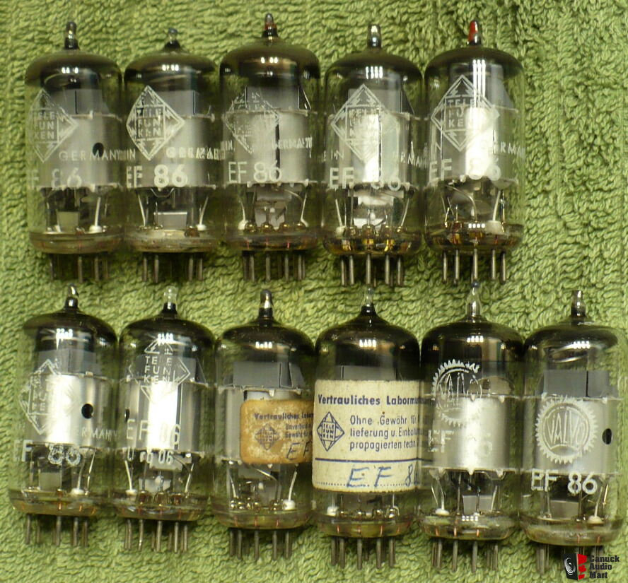 7 Vintage Telefunken ECC88 6DJ8 And 11 Vintage Telefunken EF86 6267 ...