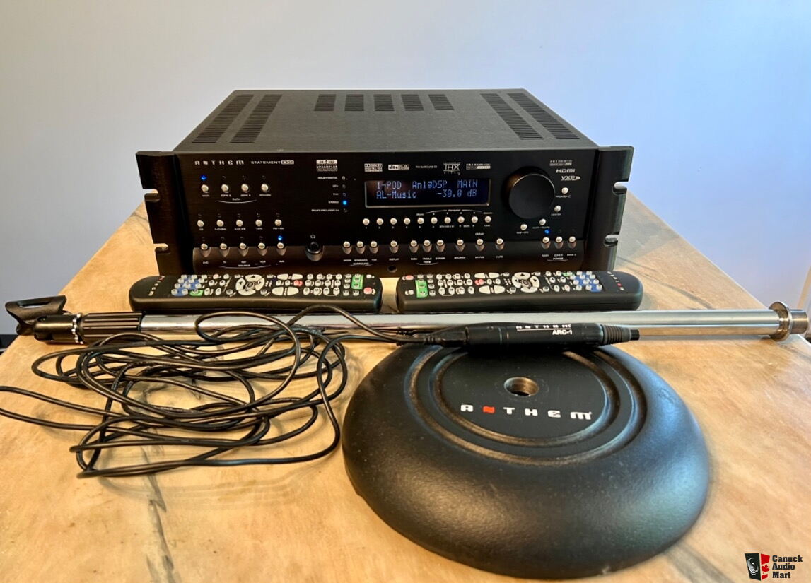 Anthem STATEMENT D2 PRE Amp A/V processor w/ remote / Calibration mic ...