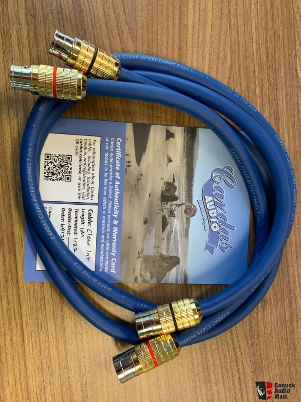 REDUCED: Cardas Clear Rev 1 XLR 1M - With COA Photo #3945144 - Canuck ...