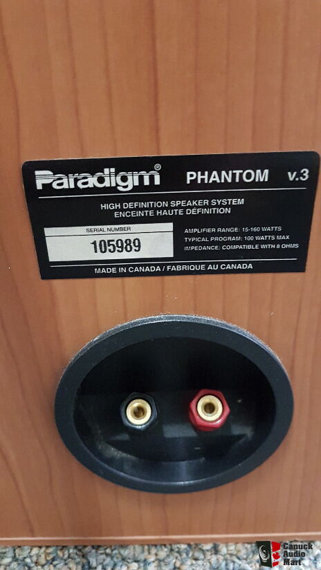 Paradigm PHANTOM v.3 floor standing speakers Photo #3953341 - Canuck ...