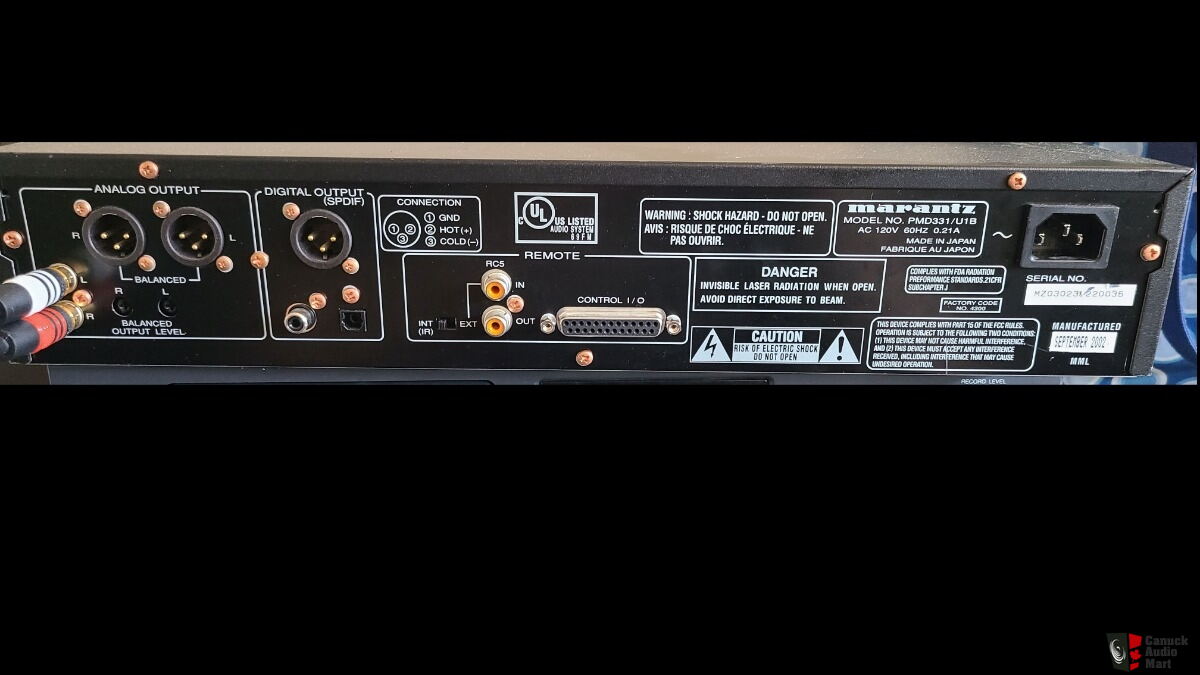 Marantz PMD-331 Professional CD Player Photo #3960362 - Canuck Audio Mart