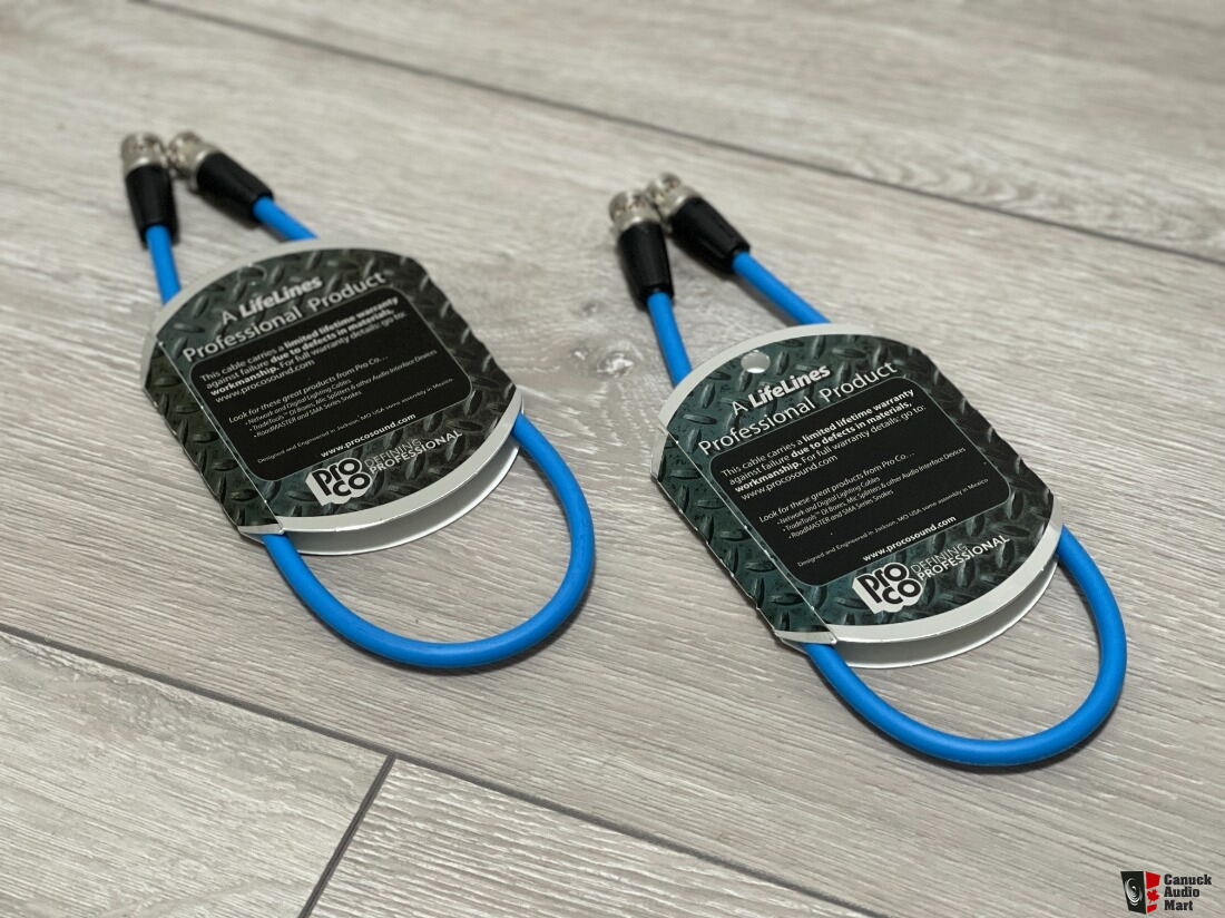 Pro Co WDCS Premium Canare World Clock BNC Cable (1.5 FT, pair) Photo ...
