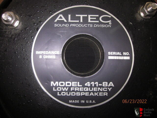 Altec Lansing 15 inch low frequency speaker driver model 411-8A raw ...