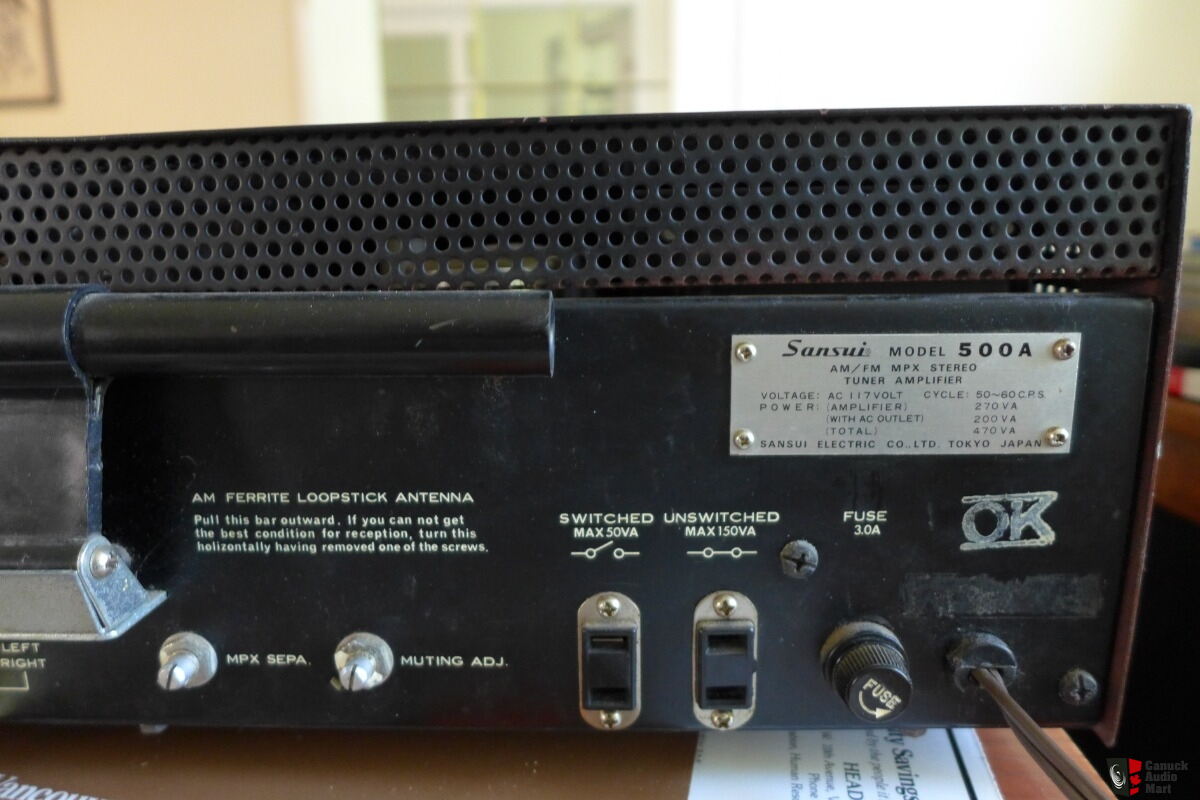 Sansui 500A Tube Receiver AM/FM/Phono all works Photo #3972545 - UK ...