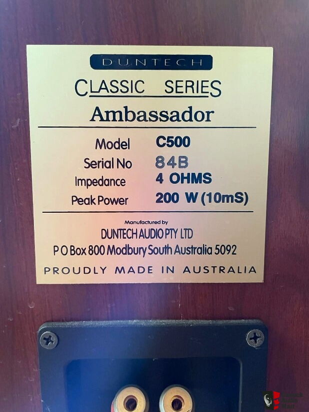 Duntech Ambassador C500 Brazilian Rosewood Floor Speakers Photo ...