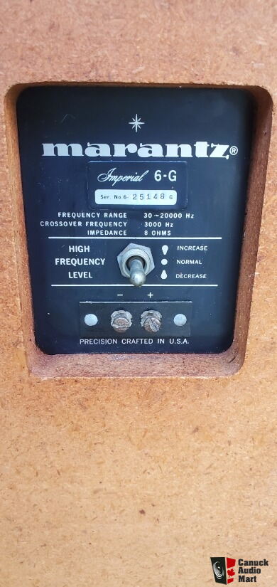 Rare Vintage Marantz Imperial 6-G Loudspeakers Photo #3988124 - Canuck ...