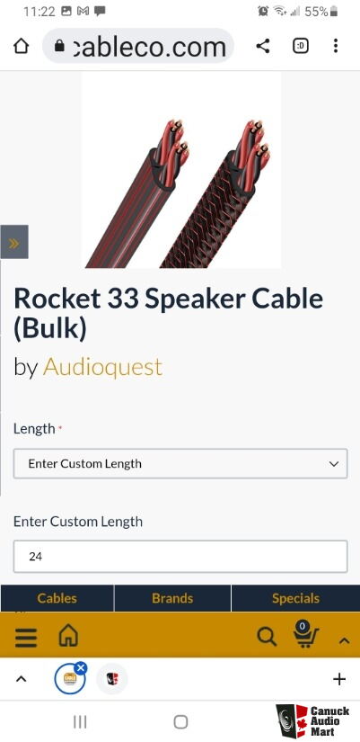 a pair Audioquest Rocket 33 Speaker Cables Photo #3989691 - Canuck ...